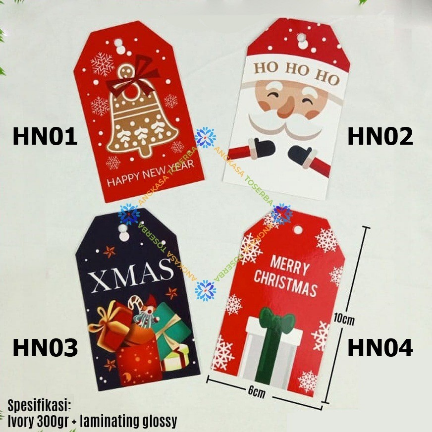 Hang Tag Natal Hangtag Label Kartu Ucapan Hampers Kado Natal Craft - A